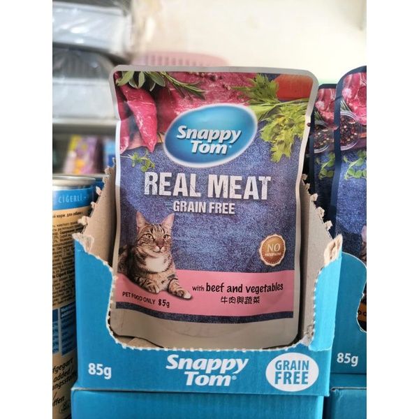 Jual Snappy Tom Sachet 85G Beef And Vegetables / Makanan Kucing Pouch ...