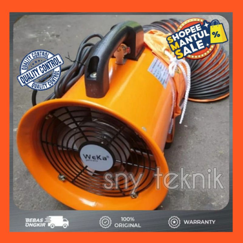 Jual Kipas Blower Portable Ventilator Fan 12" Inch WEKA + Selang 5 Meter | Shopee Indonesia