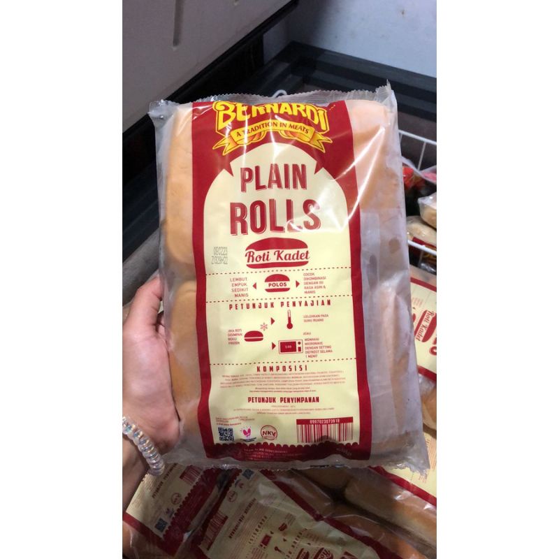 Jual Bernardi Roti Hotdog Isi 6 / Plain Rolls / Roti Kadet / Hotdough ...
