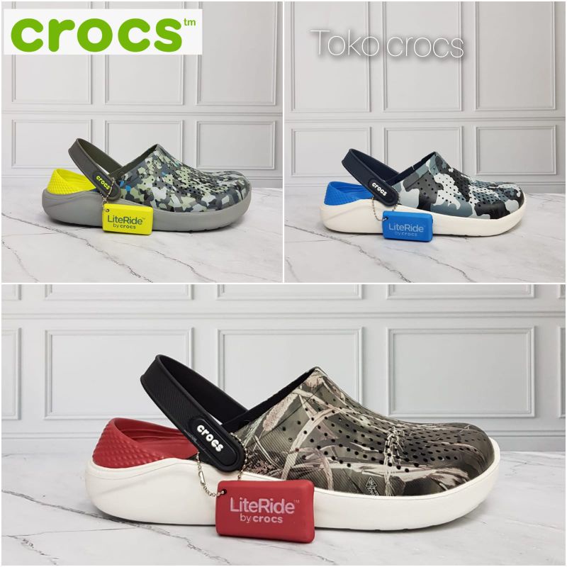 Jual Sandal crocs literide / Crocs literide army / Crocs Literide clog motif camoue | Shopee ...
