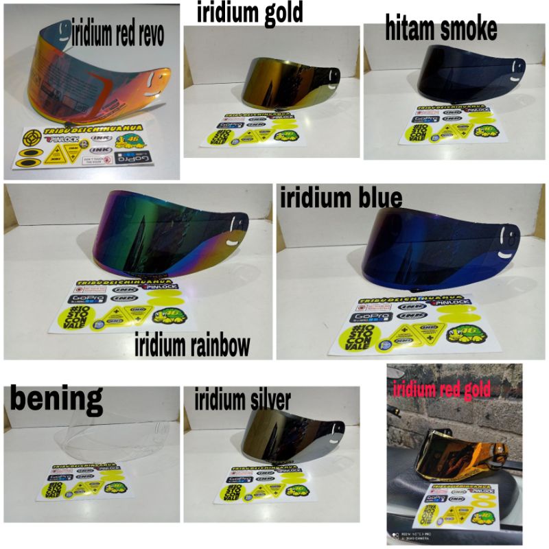 Jual Flat visor silver, green, gold, blue PNP ink Cl max gratis stiker ...