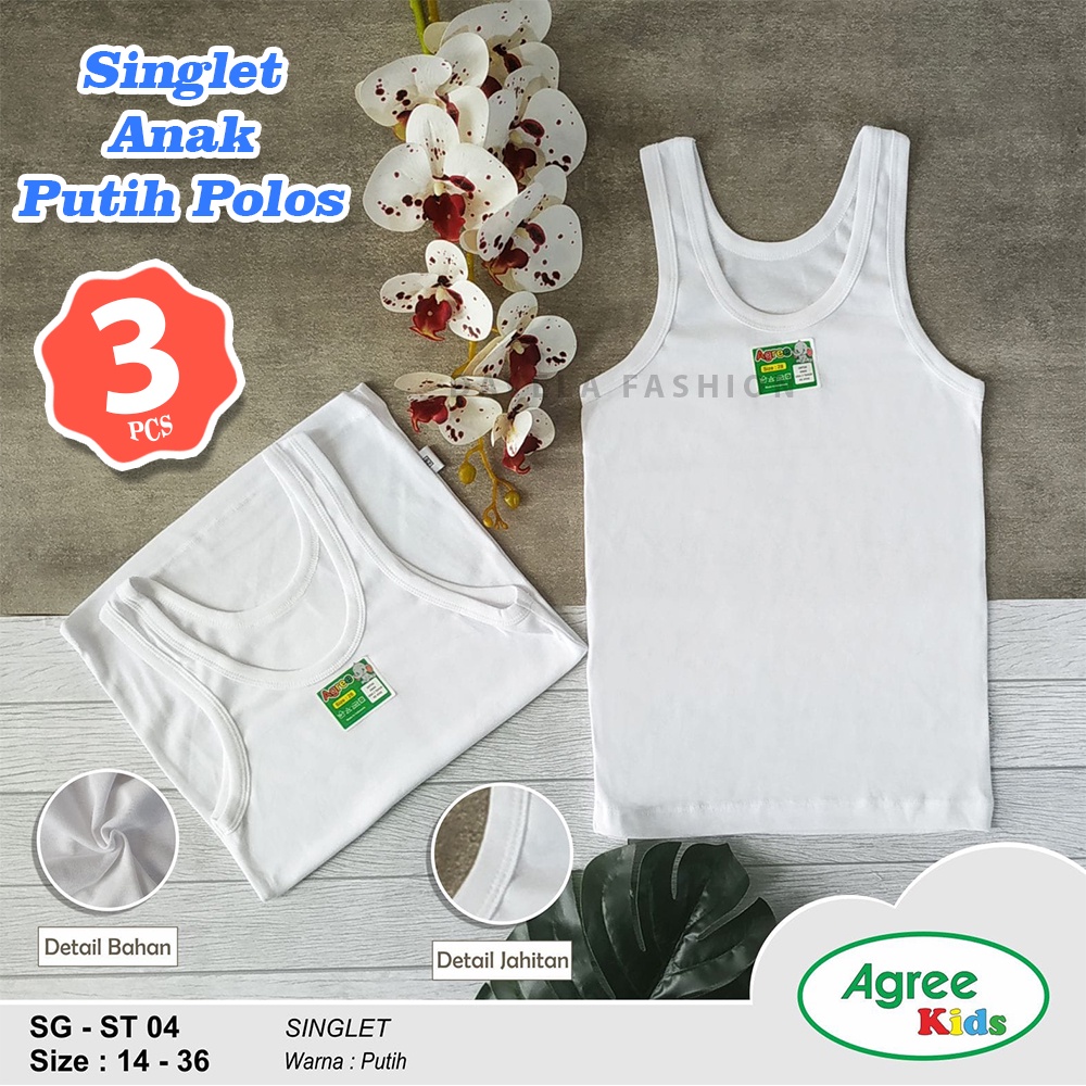 Jual 3 Pcs Singlet Anak Anak AGREE ST 02 SInglet Putih Polos | Shopee ... Jual 3 Pcs Singlet Anak Anak AGREE ST 02 SInglet Putih Polos | Shopee ...
