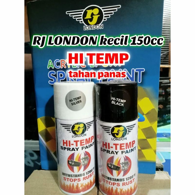 Jual RJ LONDON HI TEMP 150cc Tahan Panas untuk knalpot Black ( hitam doff ) dan Silver - pilok ...