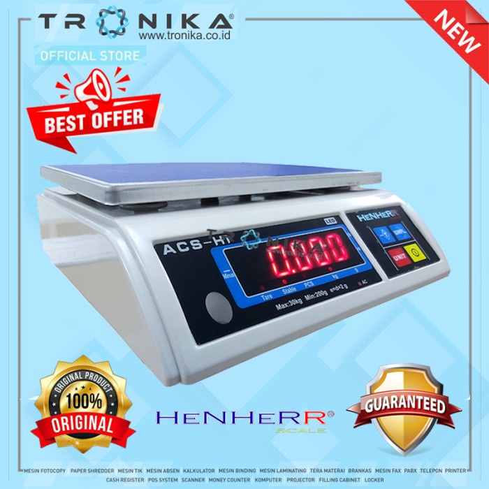 Jual TIMBANGAN BUAH DAGING PORTABLE HENHERR ACS H1 LED 3KG/6KG/15KG/30KG | Shopee Indonesia