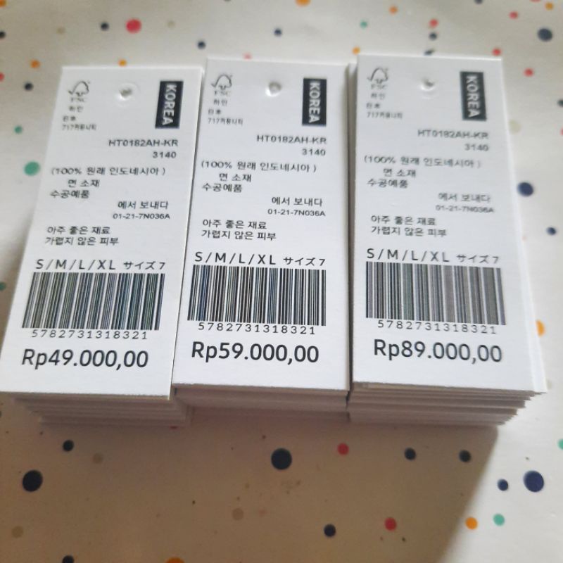 Jual name tag price tag label hang tag baju import murah | Shopee Indonesia