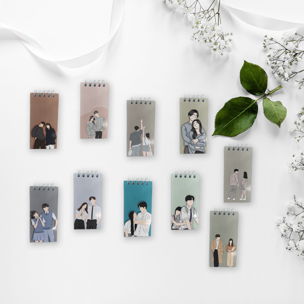 Jual Note Book Spiral Mini (5 x 10.5 cm) Edisi Gambar Couple / Buku ...