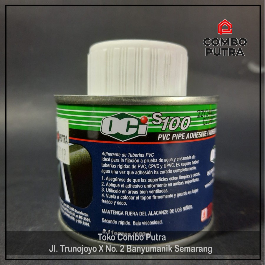 Jual Lem Pipa PVC Lem Pipa Paralon Oci S100 100 gr | Shopee Indonesia