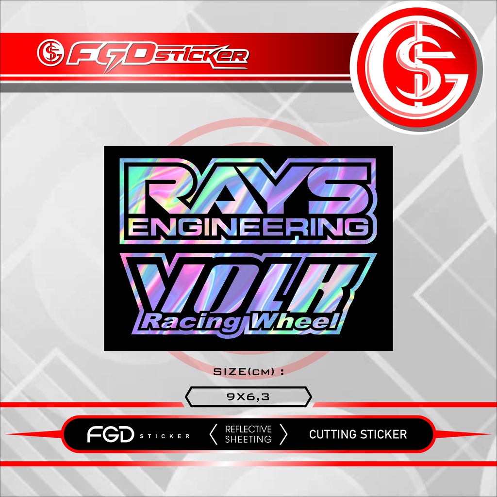 Jual Sticker Velg Mobil Volk Racing Rays Engineering Sticker Cutting ...