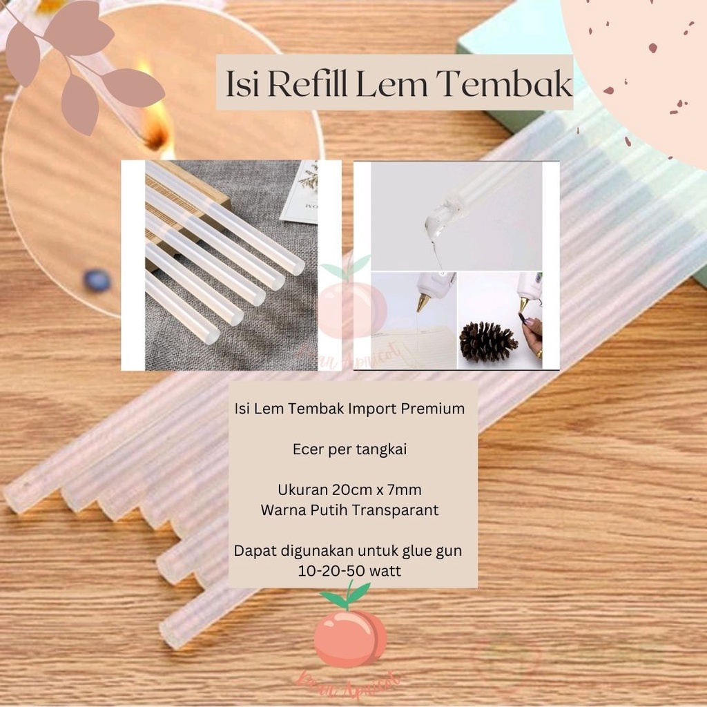 Jual ISI REFILL LEM TEMBAK GLUE GUN LEM BAKAR PANJANG 20 CM | Shopee ...
