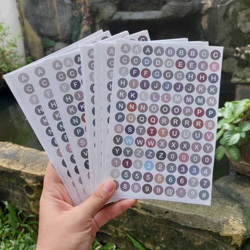 Jual Stiker Dot Alphabet Huruf vol.2 | Shopee Indonesia
