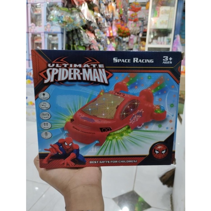 Jual Mainan Anak Mobil Spiderman Bisa Nyala Lampu Dan Musik 8804 ...