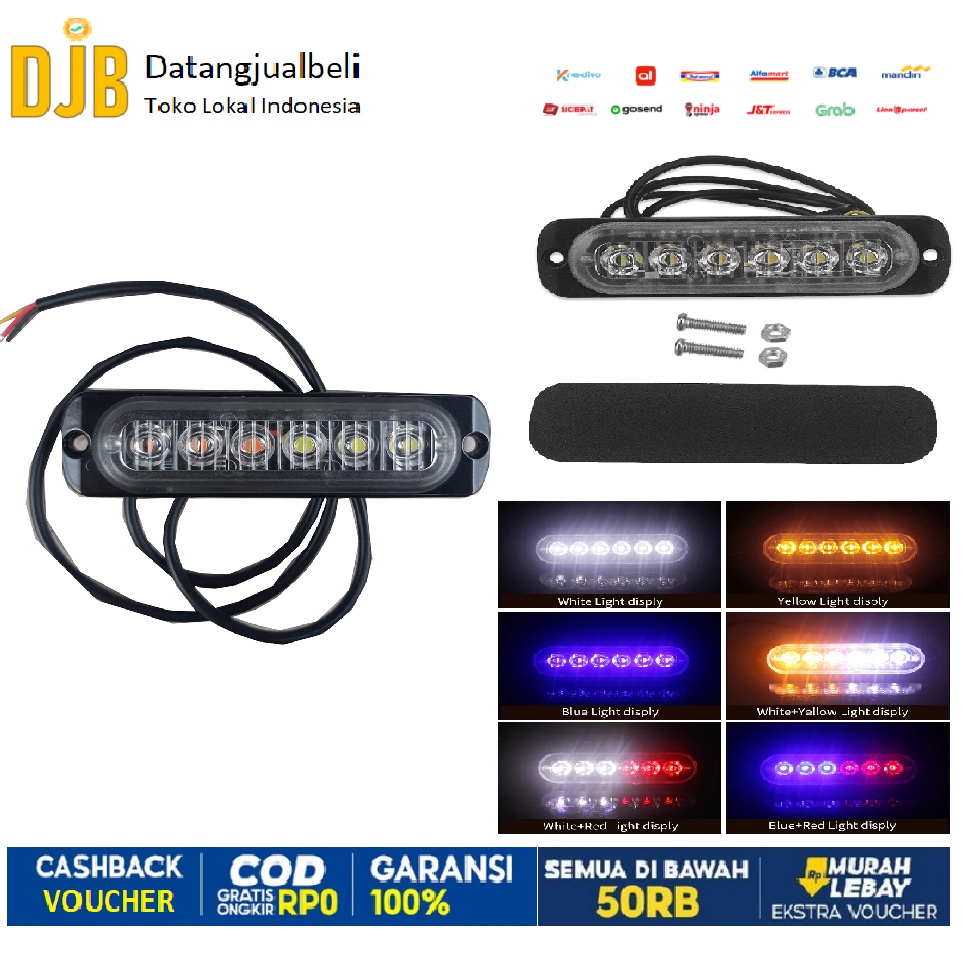 Jual CRABX Lampu LED Lampu Peringatan Mobil Truk Warning Light 6LED 12-24V | Shopee Indonesia