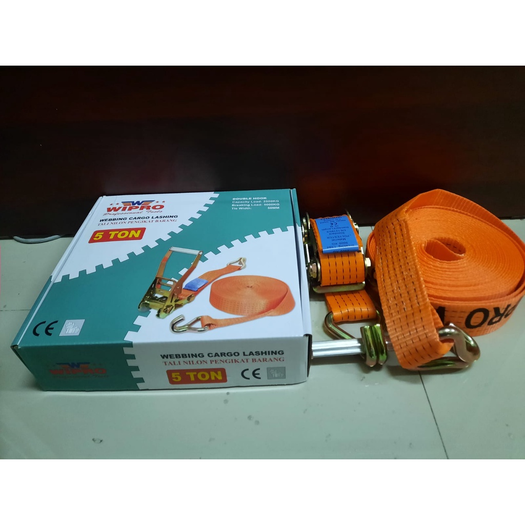 Jual Webbing Cargo Lashing Belt 5 Ton 8 Meter dan 8 M Rachet Tie Down ...
