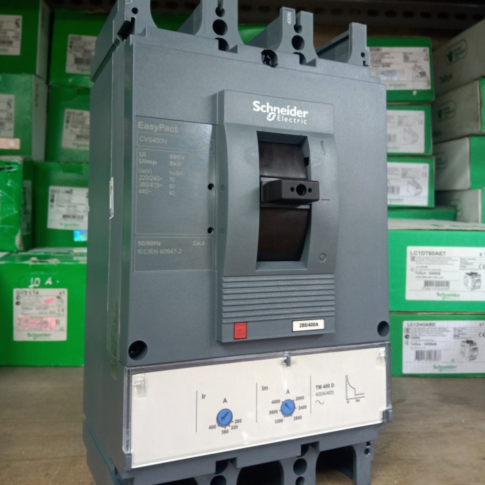 Jual Breaker Mccb Schneider Easypact CVS 400N 3P 400A 3 phase | Shopee ...