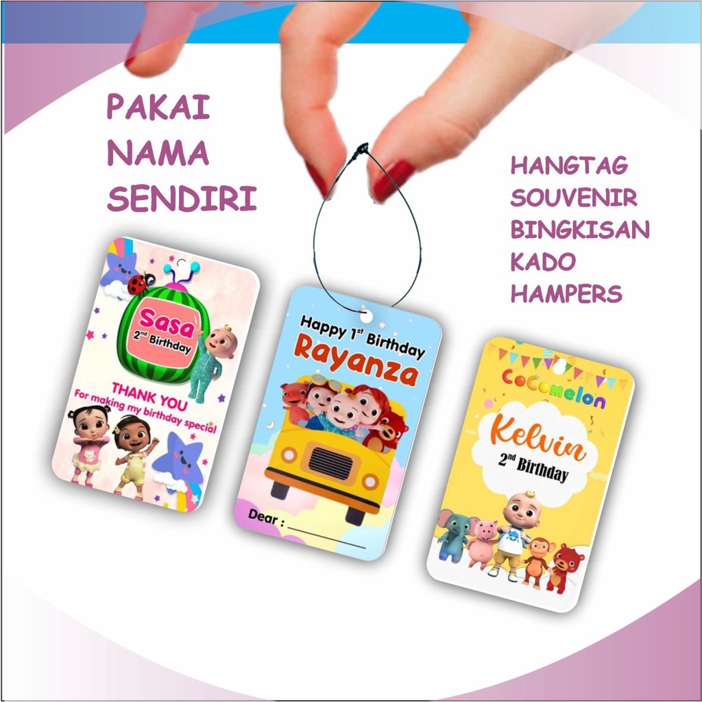 Jual CETAK HANG TAG ULANG TAHUN ANAK UNTUK HAMPERS Ukuran 5X8cm ...