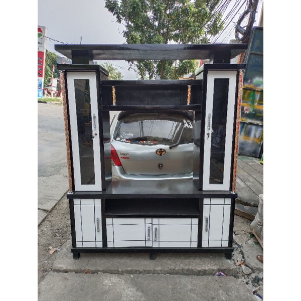 Jual bupet tv minimalis bahan kayu triplek multiplek ukuran 160x45x200 ...