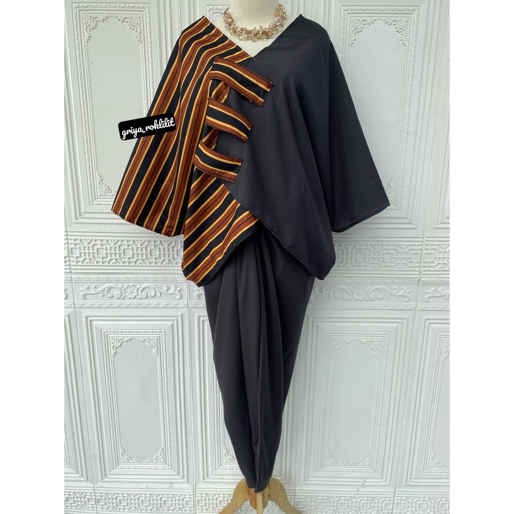 Jual SET KEBAYA CROP TOP ETNIK BATIK LURIK MODEL OVER SIZE PREMIUM TERMURAH | Shopee Indonesia