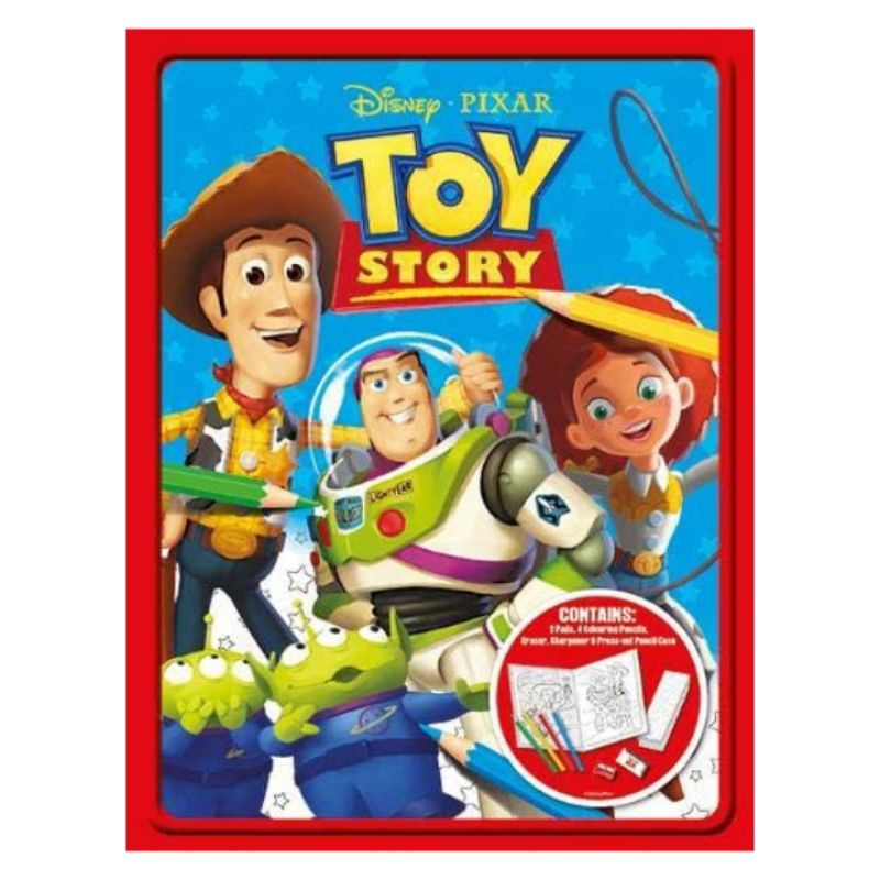 Jual Buku Kaleng Sticker Colouring Activity Disney Pixar Toy Story Tin ...