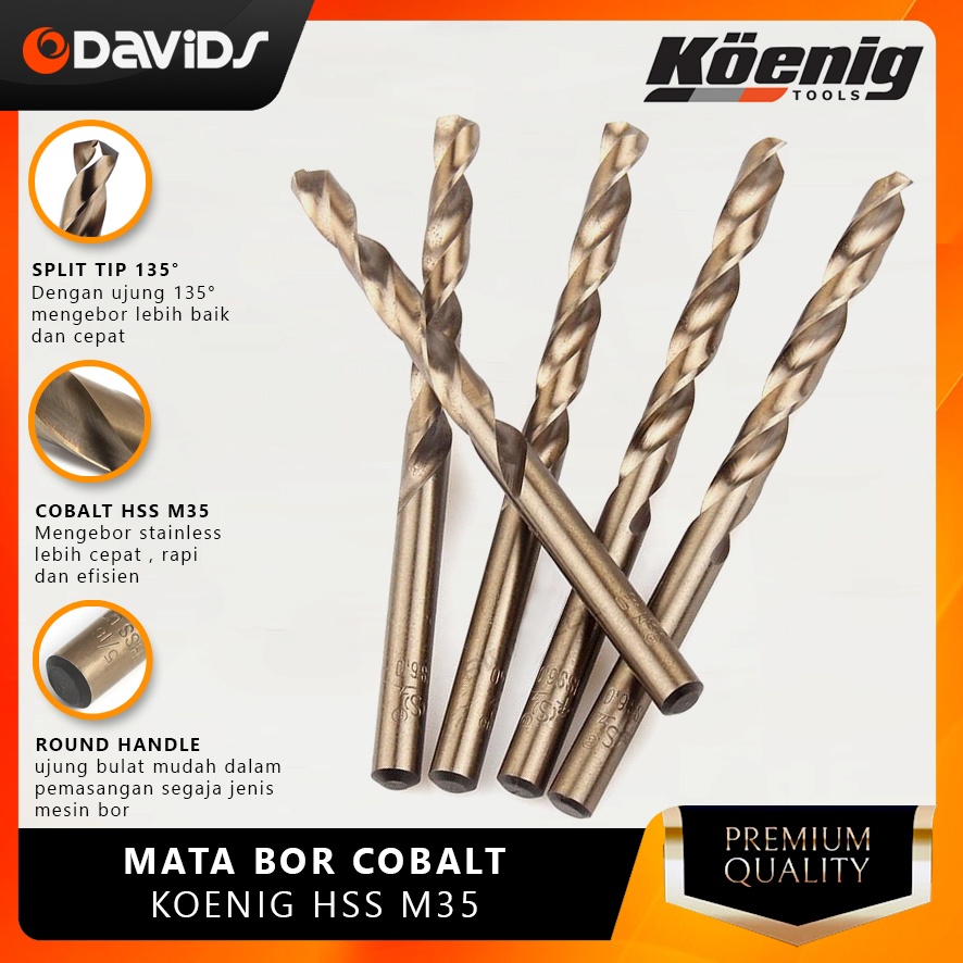 Jual Mata Bor Besi Baja Keras Ori Stainless Steel Hss Titanium Koenig ...