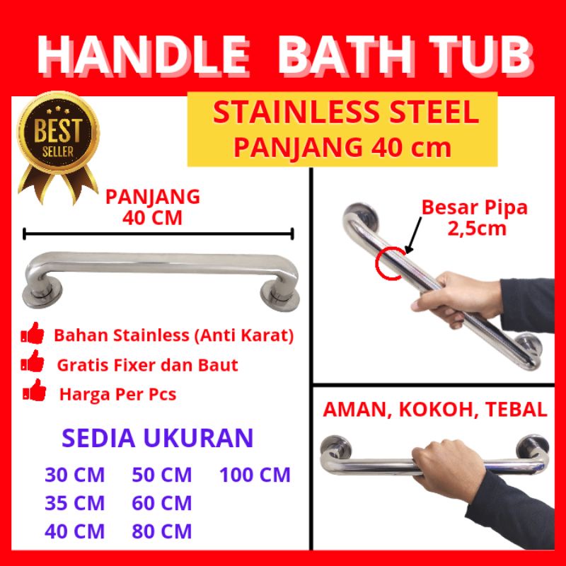 Jual GAGANG HANDLE HANDEL BATHTUB BATH TUB GRIB BAR PINTU PEGANGAN ...