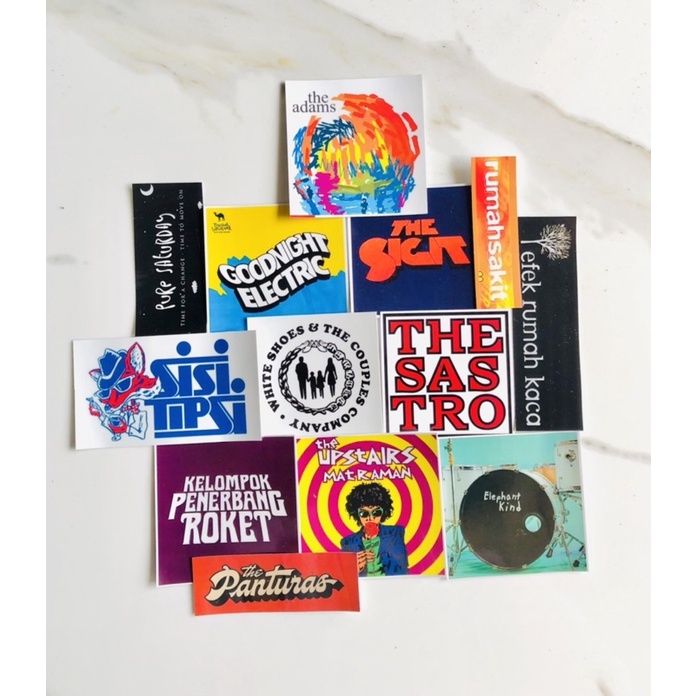 Jual Sticker Pack Band ( upstair, kelompok penerbang rocket, the sigit ...