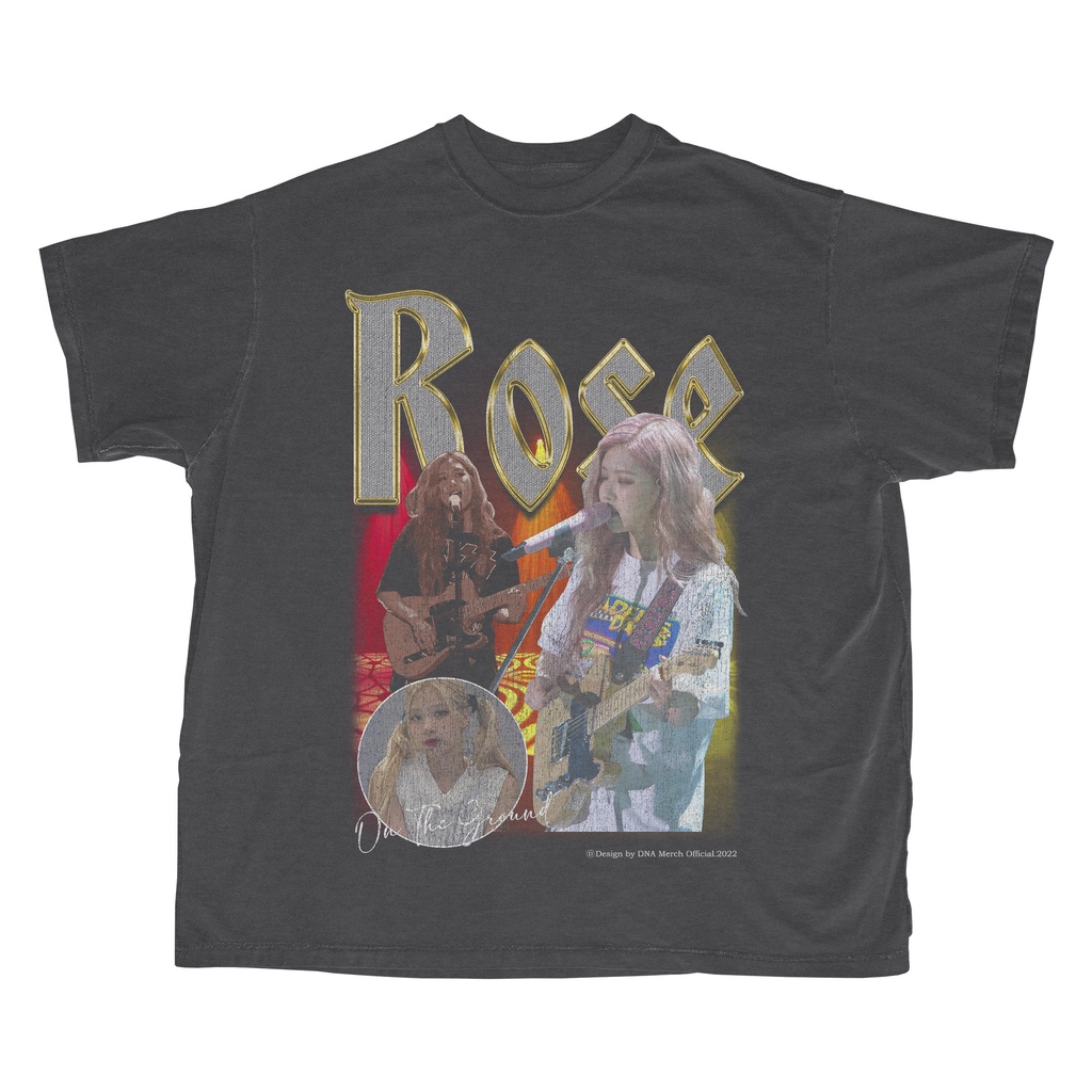 Jual Rose Blackpink / Kaos Rose Blackpink Oversized Darkgrey / Vintage Tee / Blackpink Tshirt ...