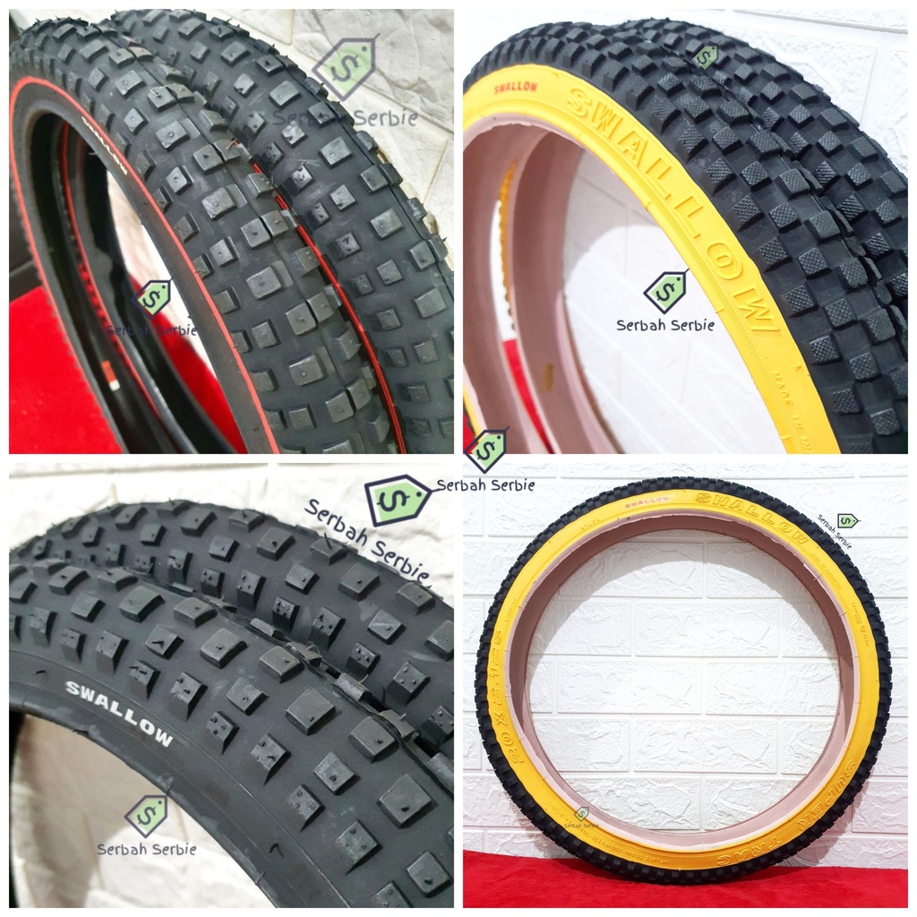 Jual BAN LUAR SEPEDA 20X2.125 SWALLOW DELI TIRE 20 X 2125 2.125 LIST MERAH 20X2125 BMX SUPER ...
