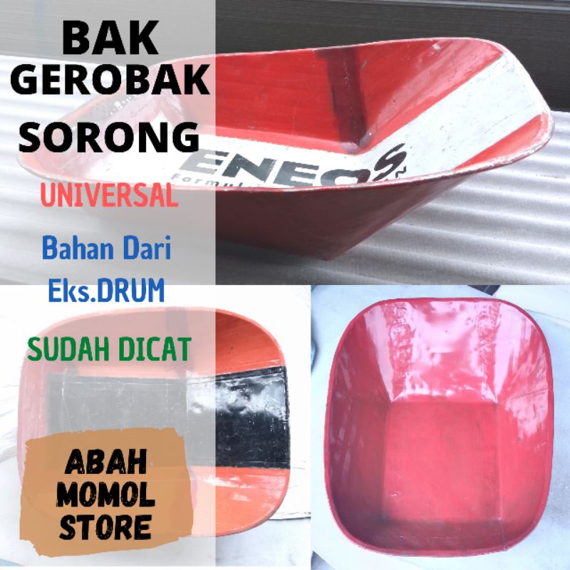 Jual BAK GEROBAK SORONG - bak / wadah arko / gerobak sorong satu / 1 roda / angkong dari drum ...