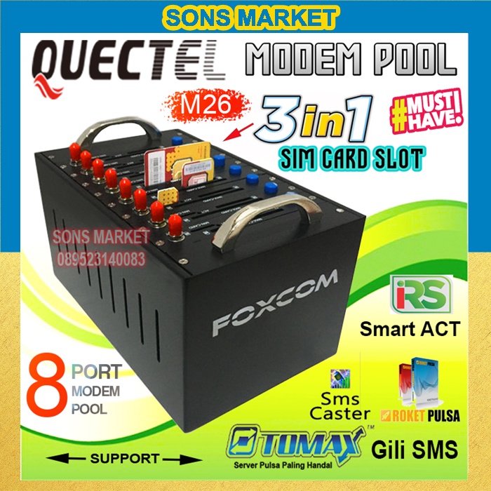 Jual MODEM POOL 8 PORT FOXCOM Chipset Quatel M26 | Shopee Indonesia