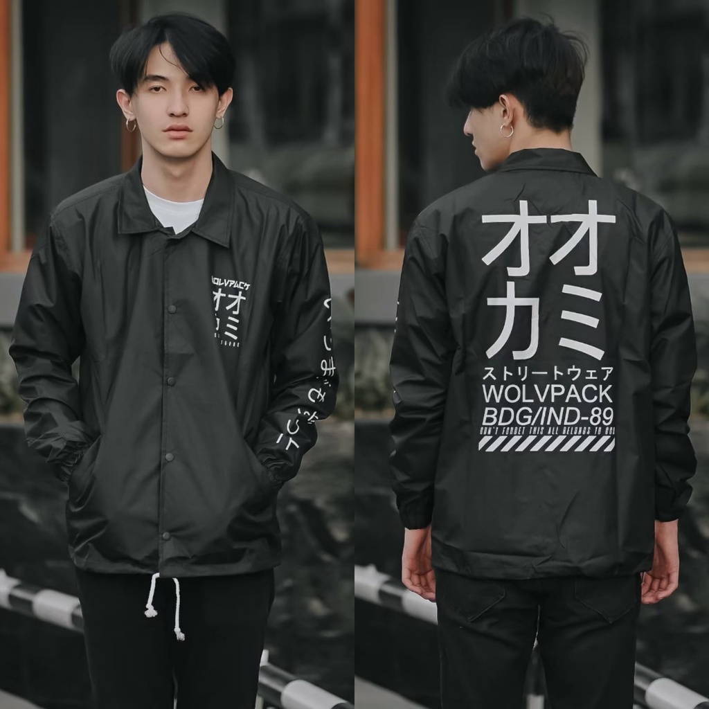 Jual Jaket Coach Original Wolv Kualitas Distro/Jaket Pria Wanita/Jaket ...