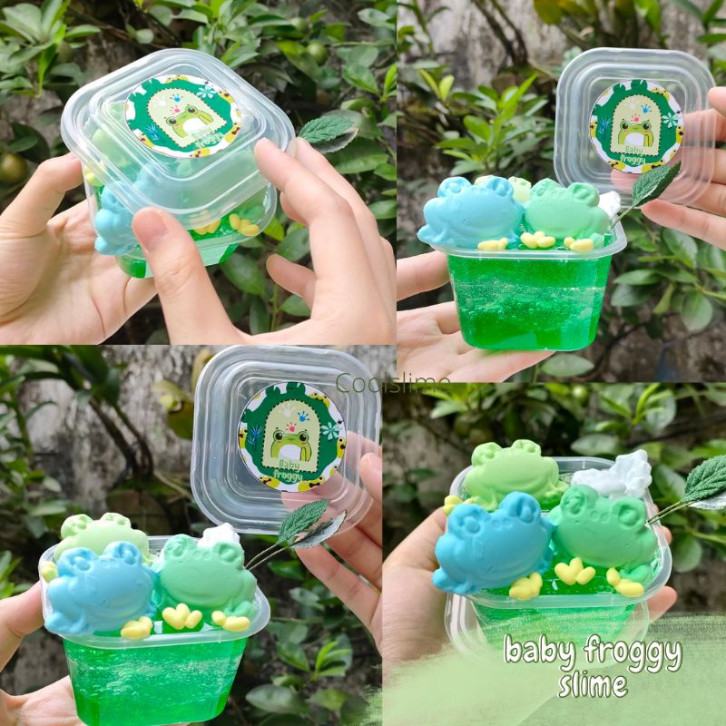 Jual Baby Froggy Slime | Clear Slime | Slime Terbaru | Clay Slime ...