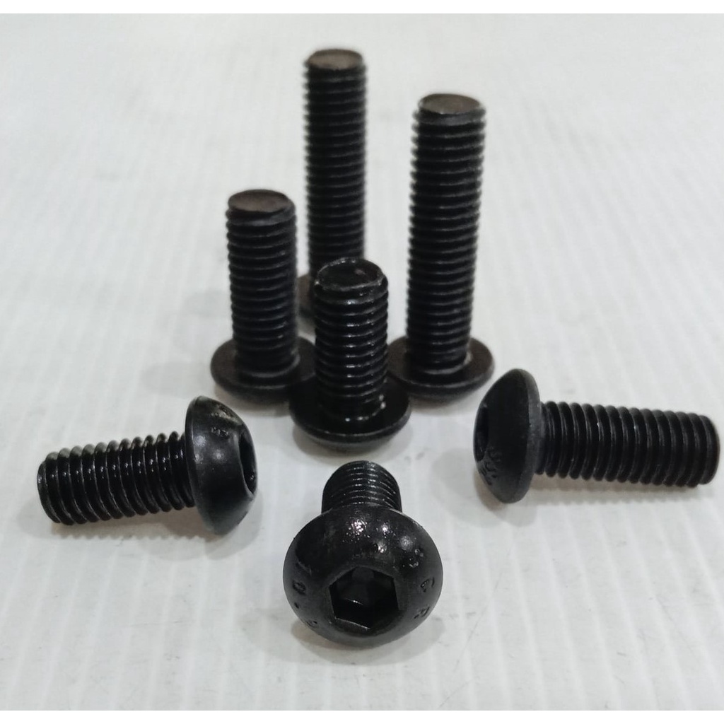 Jual BAUT L BUTTON M10 BAJA HITAM DRAT KASAR KUNCI L6 murah berkualitas | Shopee Indonesia