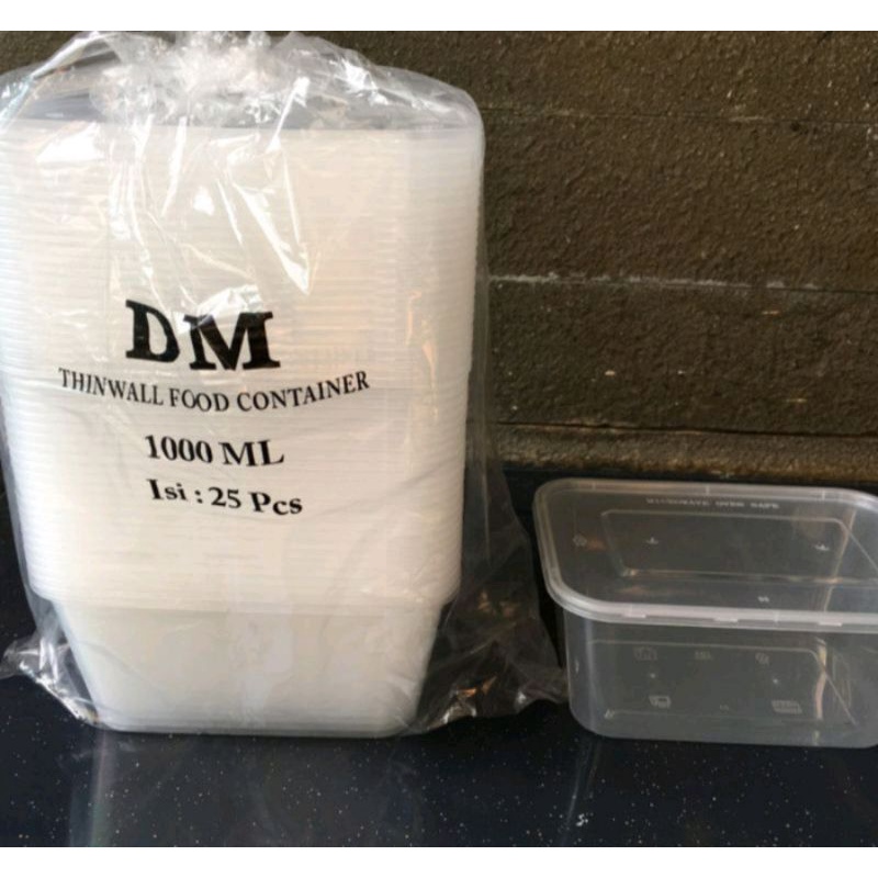 Jual Thinwall Merk Dm Rectangle Food Container Kotak Makan Plastik