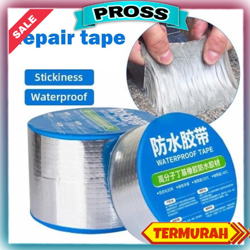 Jual Lakban Anti Bocor dan Panas Isolasi Ajaib Tahan Panas Alumunium Foil Waterproof | Shopee ...