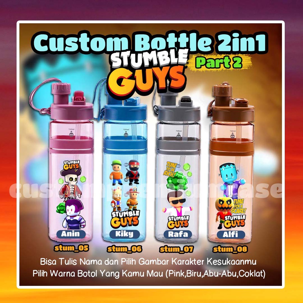 Jual Custom Botol Minuman - 2in1 - Gambar Game hape Anak-Anak Populer ...