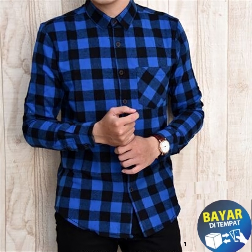 Jual kemeja flanel pria lengan panjang / kemeja flanel pria distro ...