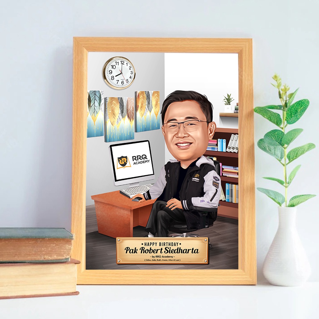 Jual [FREE Box] Kado Karikatur Foto Kado Wisuda Graduation Farewell ...