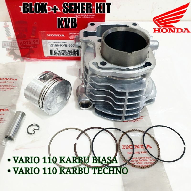 Jual Blok Seher Piston Kit Honda Vario 110 CW Karbu Vario 110 Techno ...