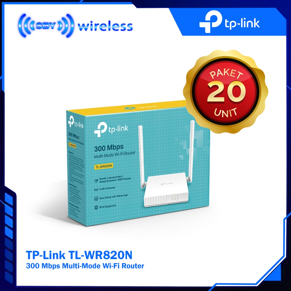 Jual Paket 20 Unit TPLINK TL-WR820N 300 Mbps Multi-Mode Wi-Fi Router ...