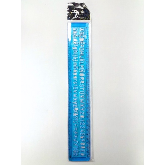 Jual Penggaris Sablon Huruf dan Angka 30cm TRIFELO TF-1998 (0181058 ...