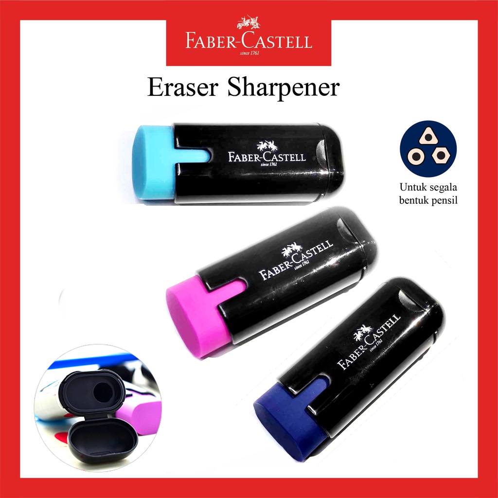 Jual Eraser Sharpener Faber Castell / Penghapus Rautan 2 in 1 / Eraser ...