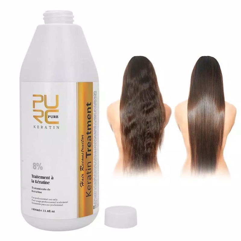 Jual Pelurus Rambut Keratin pure purc Treatment Smooting Brazilian ...