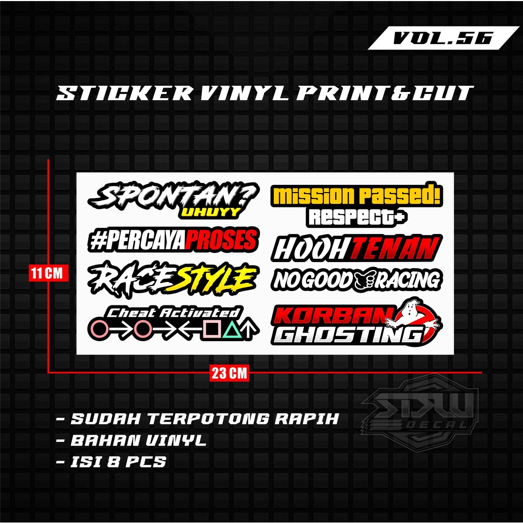 Jual Sticker Racing Pack Print & Cut Stiker Motor Setiker Motor 56/81 ...