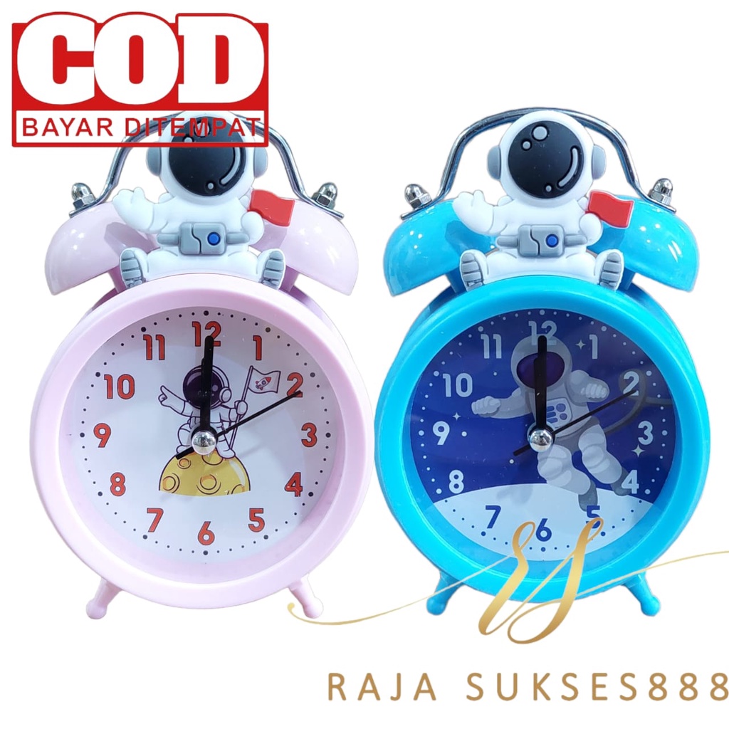 Jual Jam Beker Jam Weker Bunyi Kring Jam Karakter Astronot Nasa Warna ...