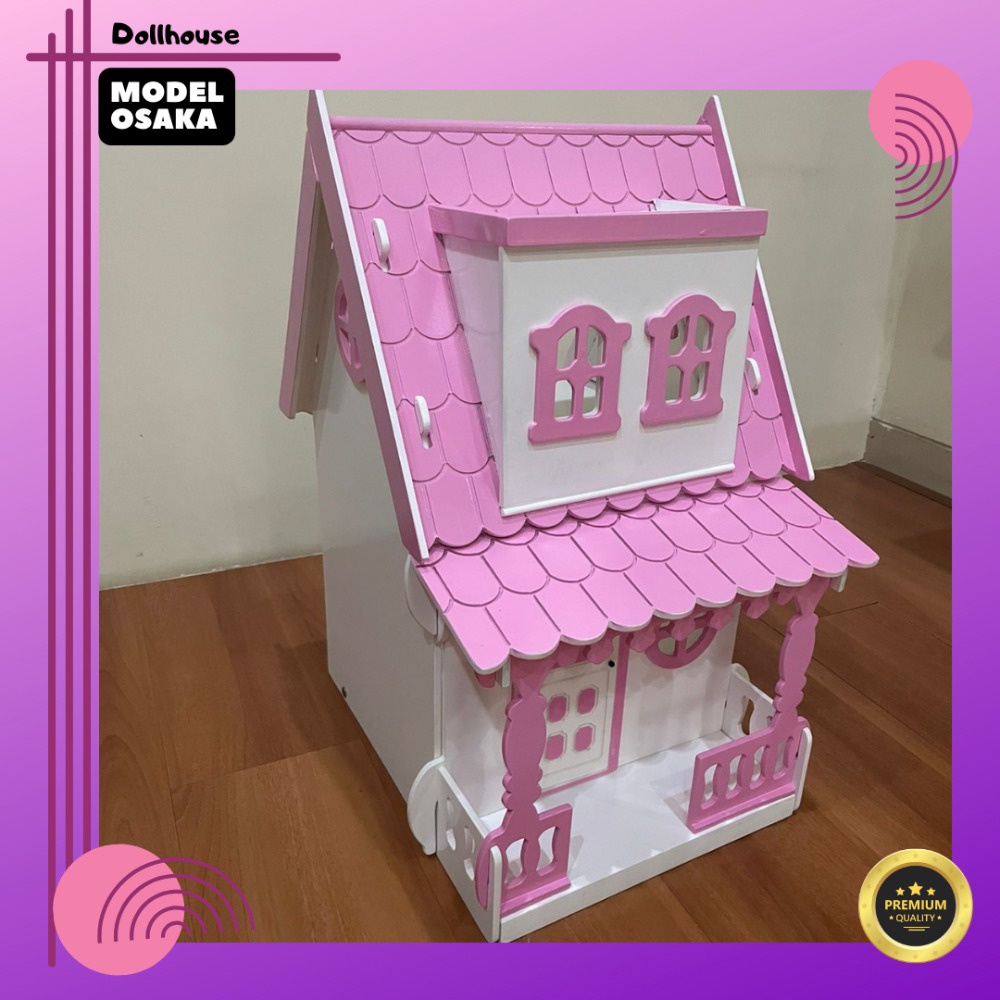 Jual Rumah Boneka Kayu - Dollhouse Model OSAKA - Miniature berbahan ...