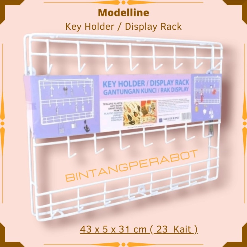 Jual MODELLINE - Rak Tempat Gantungan Kunci Motor / Mobil ( 23 Kait ...
