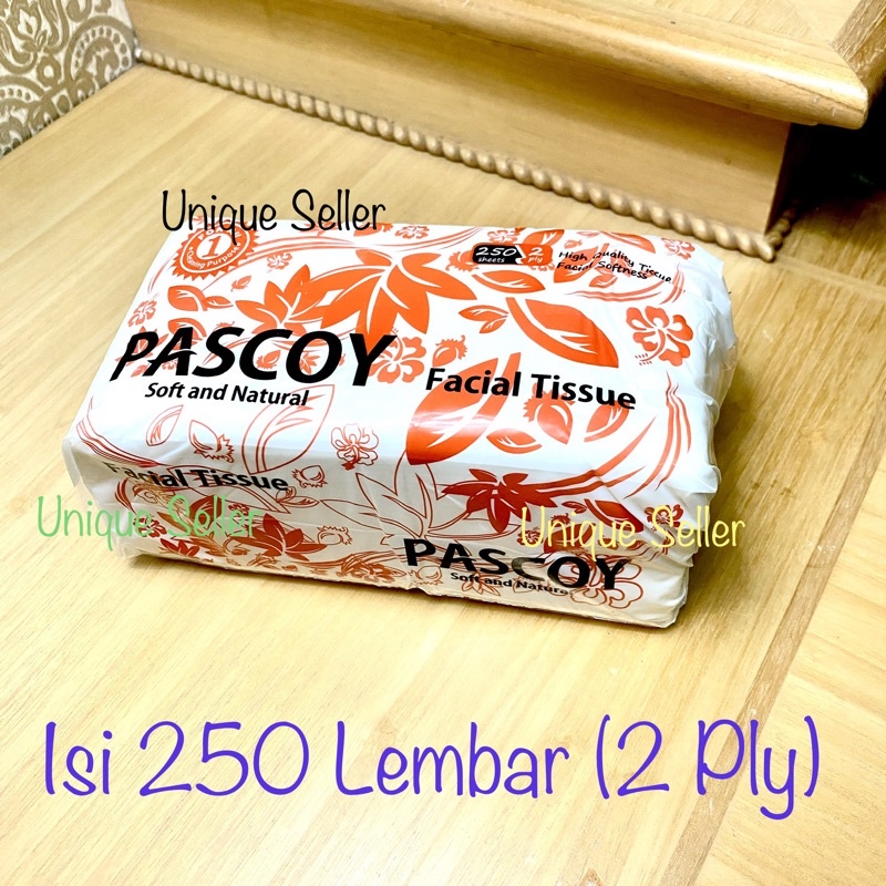 Jual Tissue Facial Pascoy isi 250 Lembar 2 Ply / Tissue Wajah / Tisu ...