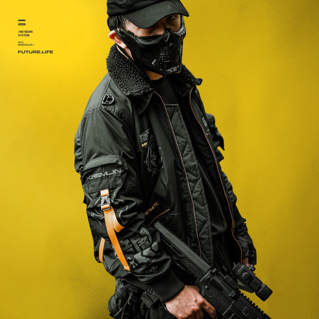 Jual KREMLIN Bomber Jacket Black Tactical - Crossbone | Shopee Indonesia