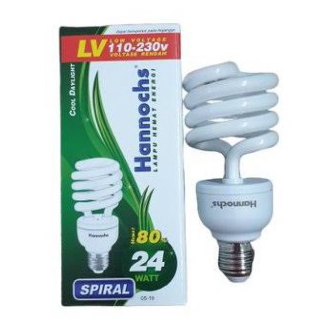 Jual Hannochs Lampu Hemat Energi Spiral 24 Watt | Shopee Indonesia