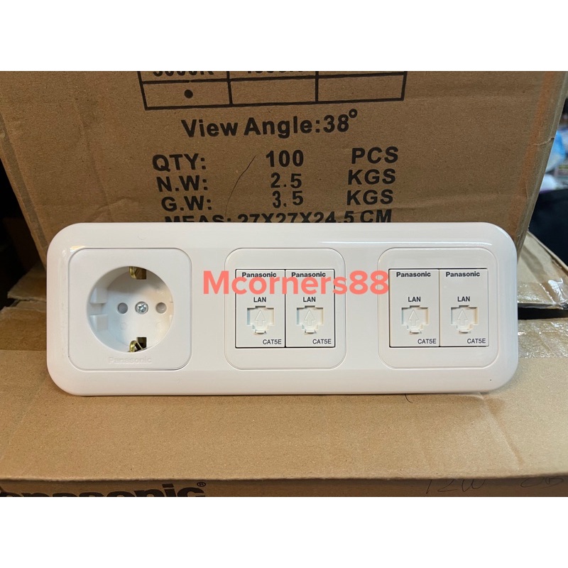 Jual Panasonic Wide Series Stopkontak + Data Lan Cat 5E (4) | Shopee Indonesia
